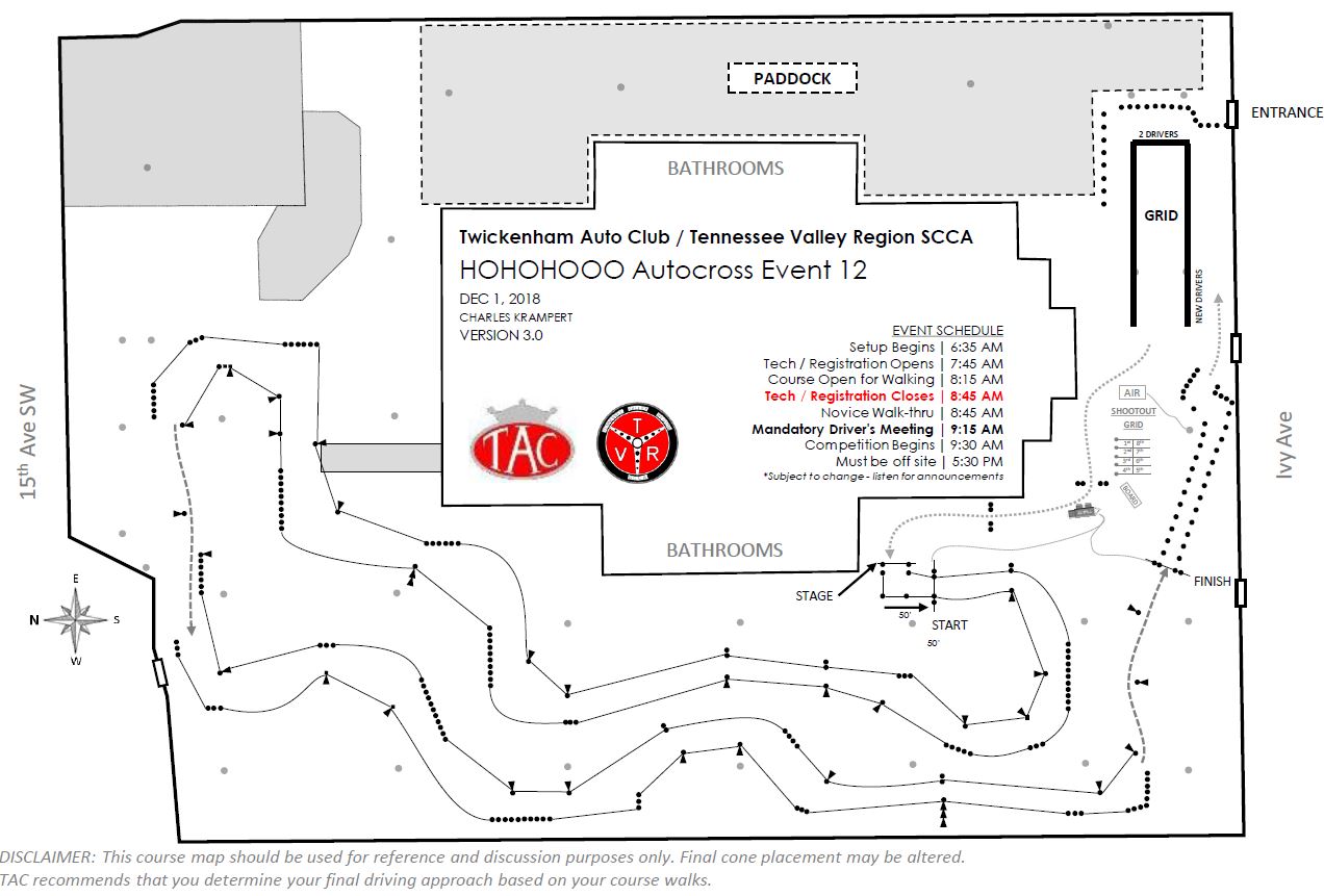 Forums / Autocross / COURSE MAP: 2018 TAC/TVR Autocross Event 12 ...