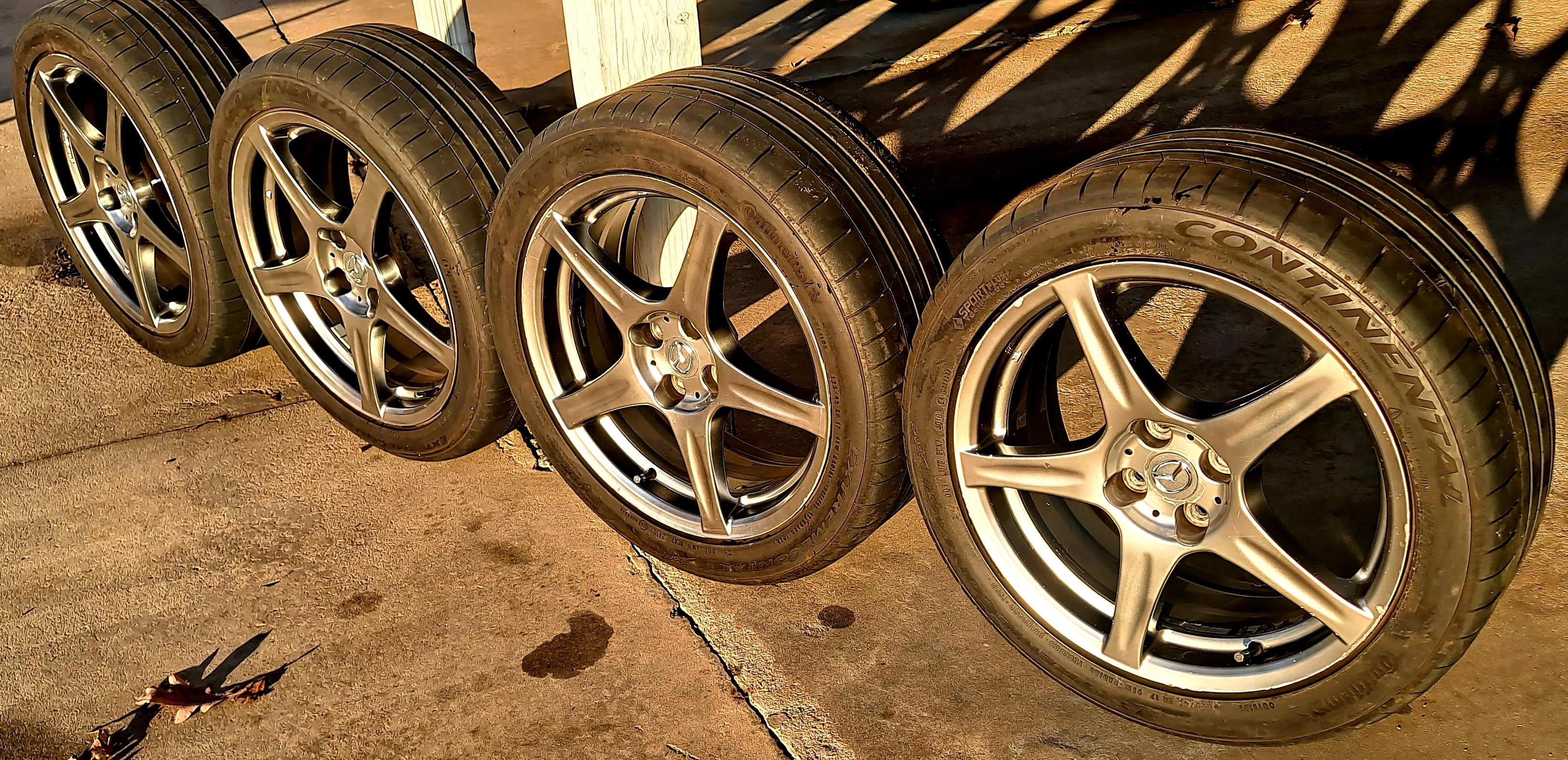 Forums / Classifieds / FS Mazdaspeed Miata wheels - TAC and TVR